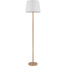 NOWA Stehlampe &raquo;JORIS&laquo; E27 1 Stk. Stehleuchte, Textil, Wohnzimmer, Schlafzimmer, Fu&szlig;trittschalter braun