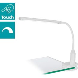 Eglo Klemmleuchte &raquo;LAROA Tischlampe, Touchsensor, 4-step dimming, Klemmlampe&laquo; LED-Board Neutralwei&szlig; Leselampe, Schreibtischlampe, B&uuml;ro, Arbeitszimmer,