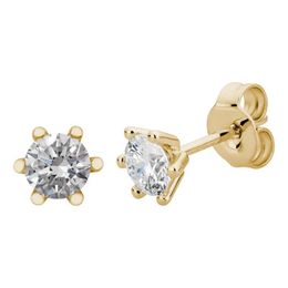 Lyomi Damen LYOMI Paar Ohrstecker &raquo;585/- Gelbgold 2 synth. Diam. 0,75 ct.&laquo;