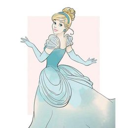 Komar Bild &raquo;Cinderella Beauty&laquo; Disney 1 Stk. tlg. Wandbild zur Dekoration im Kinderzimmer - ohne Rahmen bunt Holz, Papier