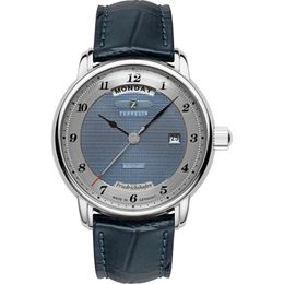 Zeppelin Herren Zeppelin Automatikuhr &raquo;Friedrichshafen Automatic Day/Date&laquo; Armbanduhr, Herrenuhr, Made in Germany, Mechanische Uhr, analog, Tag blau