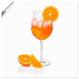 Artland &raquo;Aperol Spritz mit einer Scheibe Orange&laquo; Getr&auml;nke 1 Stk. tlg. als Leinwandbild, Poster in verschied. Gr&ouml;&szlig;en orange