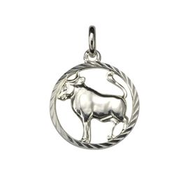 Vivance Damen Kettenanh&auml;nger &raquo;925/- Sterling Silber Sternzeichen Stier&laquo; () wei&szlig;