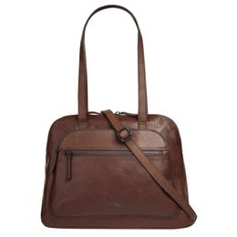 Sansibar Damen Shopper echt Leder braun
