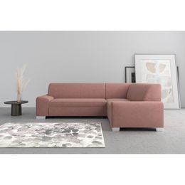 DOMO collection Ecksofa &raquo;Anzio in kubischer Formensprache, flache Armlehnen, L-Form&laquo; Wahlweise mit Bettfunktion und Federkern f&uuml;r hohen Sitzkomfort 