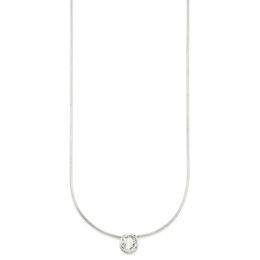 Bruno Banani Damen Kette mit Anh&auml;nger &raquo;Schmuck Geschenk Silber 925 Halsschmuck Halskette Schlangenkette Stein&laquo; mit Zirkonia (synth.), Korund (synth.) 