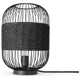 Paco Home Tischleuchte &raquo;PUCA&laquo; E27 K&auml;fig Papier Nachttisch Lampe Metall E27 Vintage Boho schwarz
