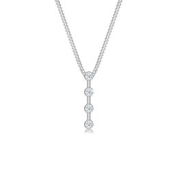 Elli DIAMONDS Damen Elli DIAMONDS Collierkettchen &raquo;Diamant Wei&szlig; Brillantschliff (0.06ct) 925 Sterling Silber&laquo; silber
