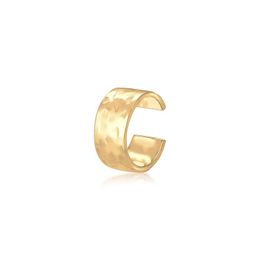Elli Damen Single-Ohrhaken &raquo;Earcuff Single geh&auml;mmert 925 Sterling Silber&laquo; gold