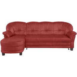 Home Affaire Ecksofa &raquo;Camelita, Landhaus Sofa, 2 Varianten: Recamiere- oder Ottomane, L-Form&laquo; wahlweise mit Bettfunktion rot MELROSE /Struktur (100% 
