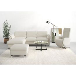 Sit & More sit&more Ecksofa &raquo;Grenoble L-Form mit Federkern&laquo; wahlweise mit Bettfunktion, Bettkasten, Arm- und Kopfteilverstellung beige