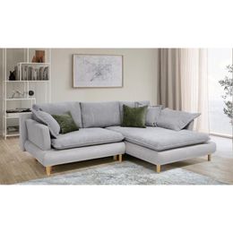 Collection AB Ecksofa &raquo;Mandela L-Form&laquo; mit Bettfunktion und Bettkasten grau 100% Polyester