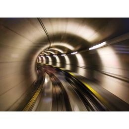 papermoon Fototapete &raquo;Underground Tunnel&laquo; glatt bunt Vlies