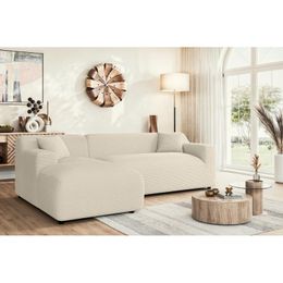 Home Affaire Ecksofa &raquo;LILLIANA Designsofa, L-Form mit Recamiere rechts/links bestellbar&laquo; L-Form mit Wellenunterfederung, Ma&szlig;e B/T/H: 256/160/76 cm 