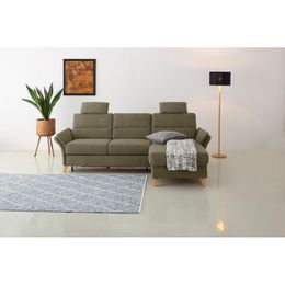 Home Affaire Ecksofa &raquo;Westerland L-Form&laquo; Federkern-Polsterung, wahlweise mit Bettfunktion, Bettkasten gr&uuml;n 100% Polyester
