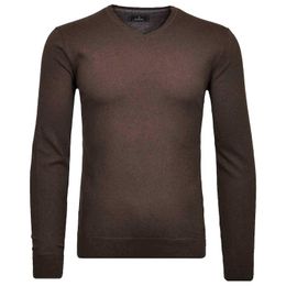 Ragman Herren Ragman V-Ausschnitt-Pullover braun 56