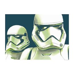 Komar Bild &raquo;Star Wars Faces Stormtrooper&laquo; Star Wars 1 Stk. tlg. Wandbild zur Dekoration im Kinderzimmer - ohne Rahmen bunt Holz, Papier