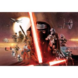 Komar Fototapete &raquo;STAR WARS EP7 Collage - Gr&ouml;&szlig;e 368 x 254 cm&laquo; bedruckt glatt Kinderzimmer bunt Papier