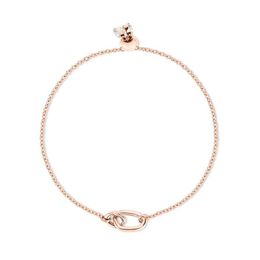 Echtzeit Damen Armband &raquo;Schmuck Geschenk Edelstahl Armkette Like Diamonds Tropfen&laquo; mit Zirkonia (synth.) rosa