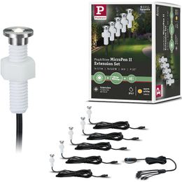 Paulmann LED Einbauleuchte &raquo;Plug & Shine&laquo; LED-Modul 6 Stk. Warmwei&szlig; LED-Modul, IP67 3000K Edelstahl, 5er Set silber