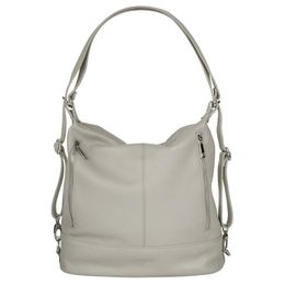 Samantha Look Damen Cityrucksack echt Leder, Made in Italy grau B/H/T: 34cm x 31cm x 15cm, onesize
