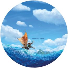 Komar Fototapete &raquo;Vlies selbstklebend - Moana Ocean is Calling - Gr&ouml;&szlig;e 125 x 125 cm&laquo; bedruckt glatt Kinderzimmer blau Vlies