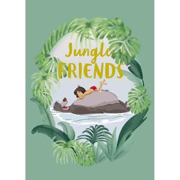 Komar Bild &raquo;Jungle Book Friends&laquo; Disney 1 Stk. tlg. Wandbild zur Dekoration im Kinderzimmer - ohne Rahmen bunt Holz, Papier