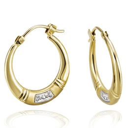 Goldmaid Damen Goldmaid Paar Creolen &raquo;375 Gelbgold Gl&auml;nzend 19mm&laquo; gelb