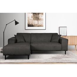 Home Affaire Ecksofa &raquo;ARROS L-Form mit Wellenunterfederung, Ma&szlig;e B/T/H: 235/163/81 cm&laquo; incl. Zierkissen, mit Recamiere rechts/links bestellbar, auch 