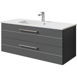 Waschtisch &raquo;Serie 6025 Mineralmarmor-Waschtisch mit Unterschrank, 117 cm breit&laquo; 2 Stk. tlg. Waschplatz mit 2 Schubladen, h&auml;ngend, verschiedene 