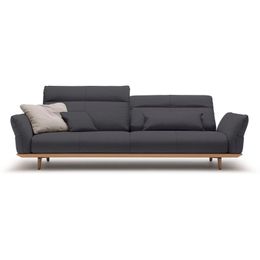 Creation BY ROLF BENZ 4-Sitzer &raquo;CR.460 Designsofa mit erstklassigem Sitzkomfort&laquo; Sockel in Eiche, F&uuml;&szlig;e Eiche natur, Breite 248 cm schwarz Chenille 