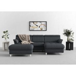 Sit & More sit&more Ecksofa &raquo;Marano L-Form&laquo; inklusive Kopfteilverstellung, wahlweise mit Bettfunktion, Bettkasten grau 98% Polyester, 2% Polyamid
