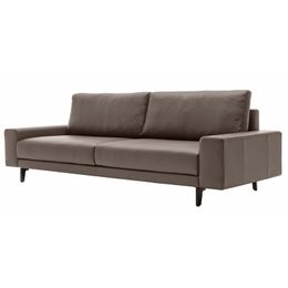 Creation BY ROLF BENZ 3-Sitzer &raquo;CR.450, Designsofa, Loungesofa&laquo; Armlehne breit niedrig, Alugussf&uuml;&szlig;e in umbragrau, Breite 220 cm beige NaturLEDER OSKAR