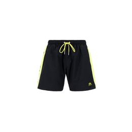 Alpha Industries Herren Shorts &raquo;Printed Stripe Swim Short&laquo; schwarz S, Normalgr&ouml;&szlig;en