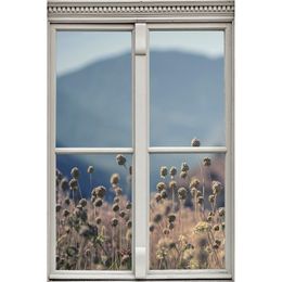 queence Wandsticker &raquo;Planzen&laquo; Wandsticker, Wandbild, selbstklebend, 3D, Fenster beige