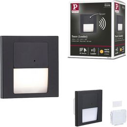 Paulmann LED Einbauleuchte &raquo;LED Wandeinbauleuchte Tsaro eckig 80x36mm&laquo; 1 Stk. Warmwei&szlig; schwarz