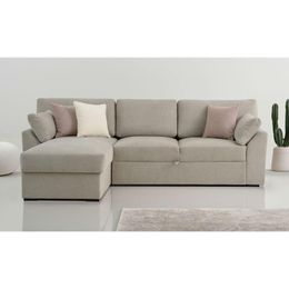 Home Affaire Ecksofa &raquo;Citry&laquo; Breite 246 cm, Chenille, Bettfunktion, Bettkasten, L-Form braun 100% polyester