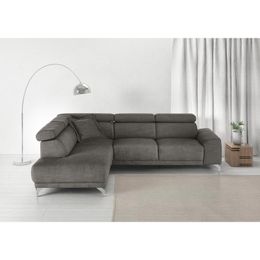 3C Candy Ecksofa &raquo;Greve Sofa immer mit manuelle Kopfteilverstellungen, modern, elegant&laquo; wahlweise motorischer Sitzvorzug, bequem und zeitlos, L-Form 