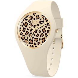 Ice Watch Ice-Watch Damen ice-watch Quarzuhr &raquo;ICE leopard - Small - 3H&laquo; Armbanduhr, Damenuhr, Silikonarmband, Wasserdicht bis 10 bar, analog beige