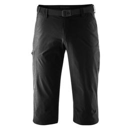 Gonso Herren Fahrradhose &raquo;Porto&laquo; Herren 3/4 Radhose, Innenhose mit Sitzpolster, Bund inkl. G&uuml;rtel schwarz 4XL, Normalgr&ouml;&szlig;en