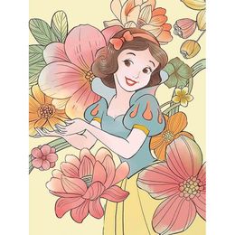 Komar Bild &raquo;Snow White Flowers&laquo; Disney 1 Stk. tlg. Wandbild zur Dekoration im Kinderzimmer - ohne Rahmen bunt Holz, Papier