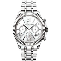 Thomas Sabo Damen Thomas Sabo Chronograph &raquo;DIVINE CHRONO&laquo; Quarzuhr, Armbanduhr, Damen, Datum, Stoppfunktion, 12/24-Std.-Anzeige silber