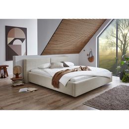 Meise M&ouml;bel meise.m&ouml;bel Polsterbett &raquo;Cube wahlweise mit Matratze und Bettkasten&laquo; extra flaches Kopfteil, erh&auml;ltlich in den Breiten 140cm, 160cm & 180cm beige