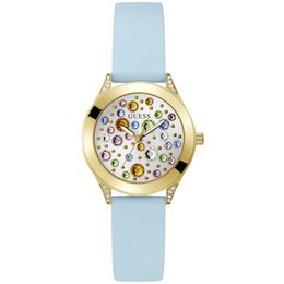 Guess Damen Quarzuhr &raquo;MINI WONDERLUST&laquo; Armbanduhr, Damenuhr blau