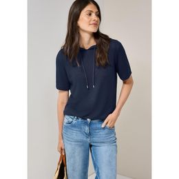 Cecil Damen Kapuzenshirt mit feiner Struktur blau M (40)