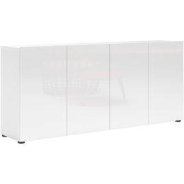 Home Affaire Sideboard &raquo;MISTER- Sideboard, Anrichte, Kommode, Made in Italy, 4 F&auml;cher&laquo; Kommode mit 4 T&uuml;ren, komplett Hochglanz lackiert, Breite 180cm 