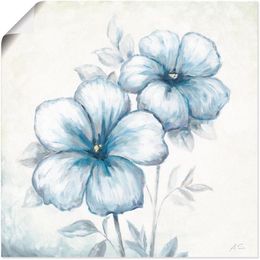 Artland &raquo;Blauer Mohn&laquo; Blumen 1 Stk. tlg. als Leinwandbild, Poster, Wandaufkleber in verschied. Gr&ouml;&szlig;en wei&szlig;