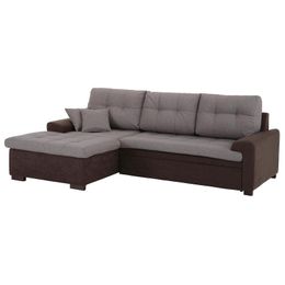 Home Affaire Ecksofa &raquo;F&ouml;hr L-Form&laquo; wahlweise mit Bettfunktion braun 100% Polyester Luxus-Microfaser/Struktur;100% Polyester PRIMABELLE /Webstoff;100% 
