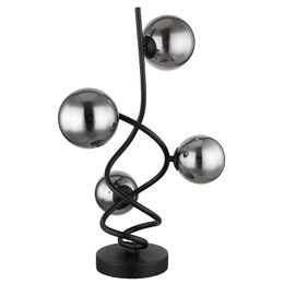 Globo LIGHTING Tischleuchte &raquo;RIHA&laquo; G9 1 Stk. Warmwei&szlig; Nachttischlampe, Flur, Wohnzimmer, Glas, Design schwarz