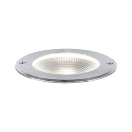Paulmann LED Einbauleuchte &raquo;Floor IP67 120mm 3000K 6W 580lm 230V Edelstahl, Aluminium&laquo; 1 Stk. Warmwei&szlig; Bodeneinbauleuchte silber